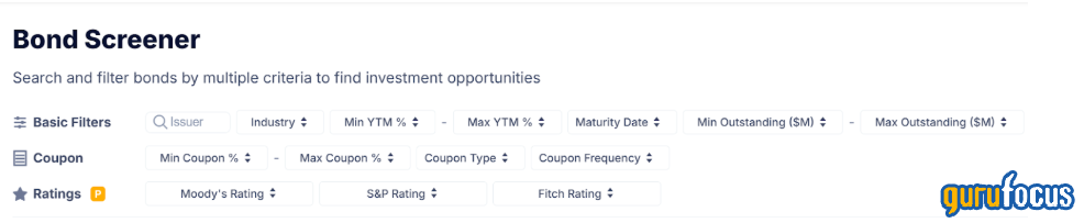Introducing the GuruFocus Bonds Screener
