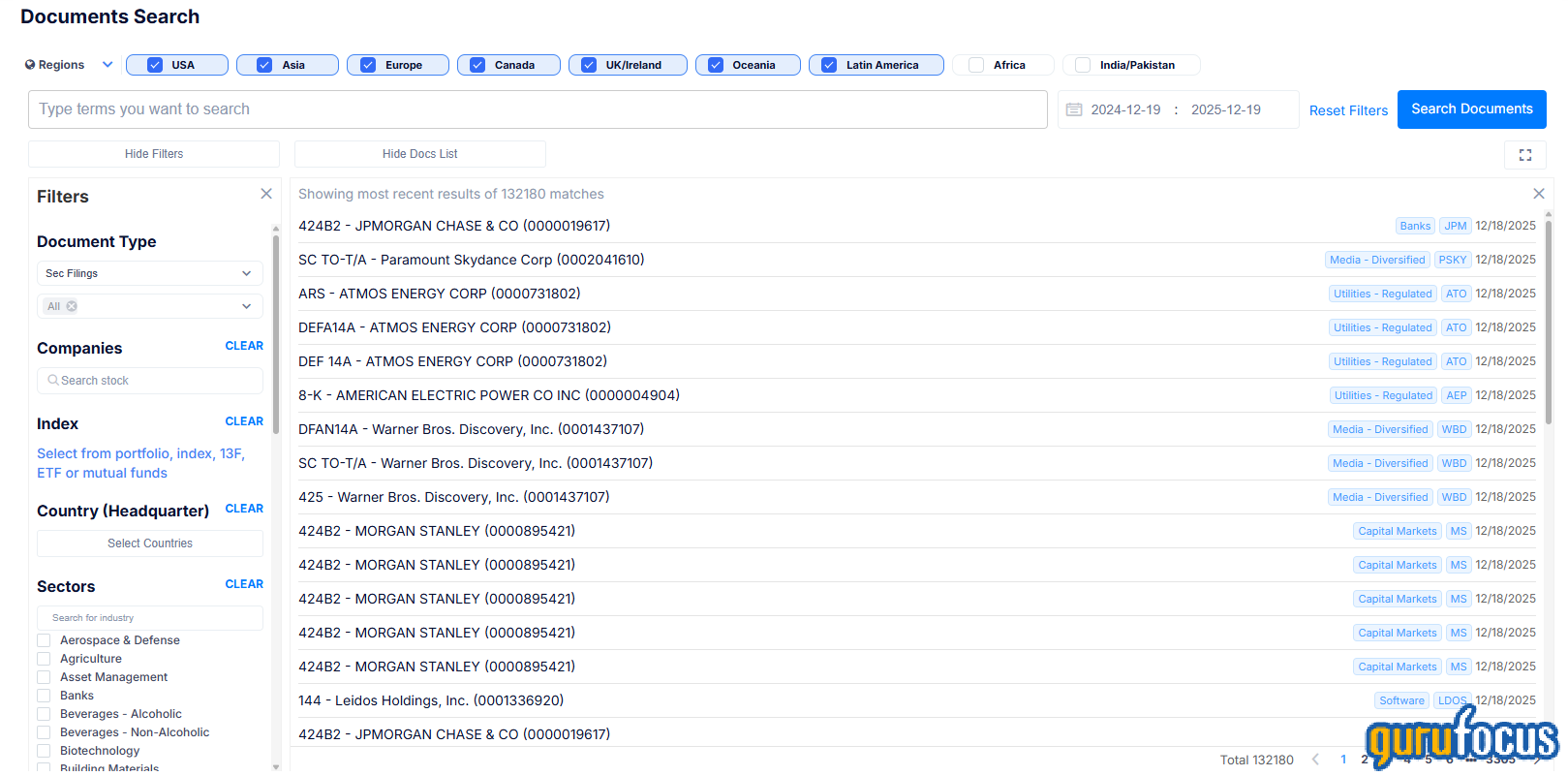 Introducing the SEC Search Filter